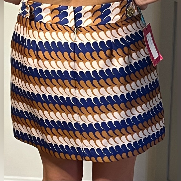 lissa mar | Skirts | Lissa Marwool Blend Retro 6s Mod Mini Skirt Bluerustwhite Sz 6 | Poshmark